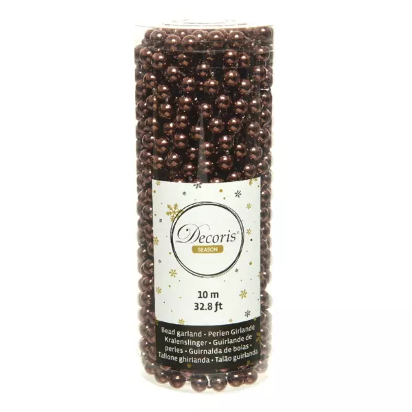 Girlande mit Perlen Alpine Dunkelbraun - Baumschmuck & Kugeln - Eminza