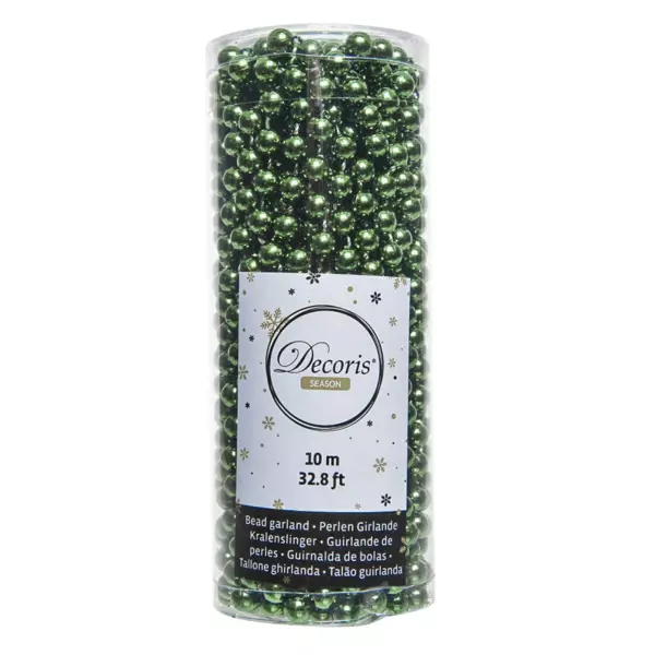 Girlande mit Perlen Alpine Tannengrün - Baumschmuck & Kugeln - Eminza