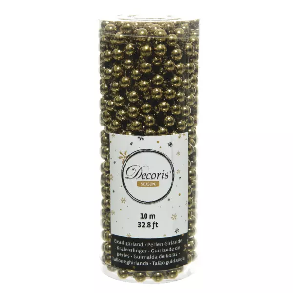 Girlande mit Perlen Alpine Moosgrün - Baumschmuck & Kugeln - Eminza
