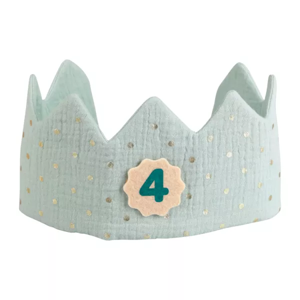 Geburtstagskrone Baumwolle (40 cm) Roi Grün - Deko Kinderzimmer - Eminza