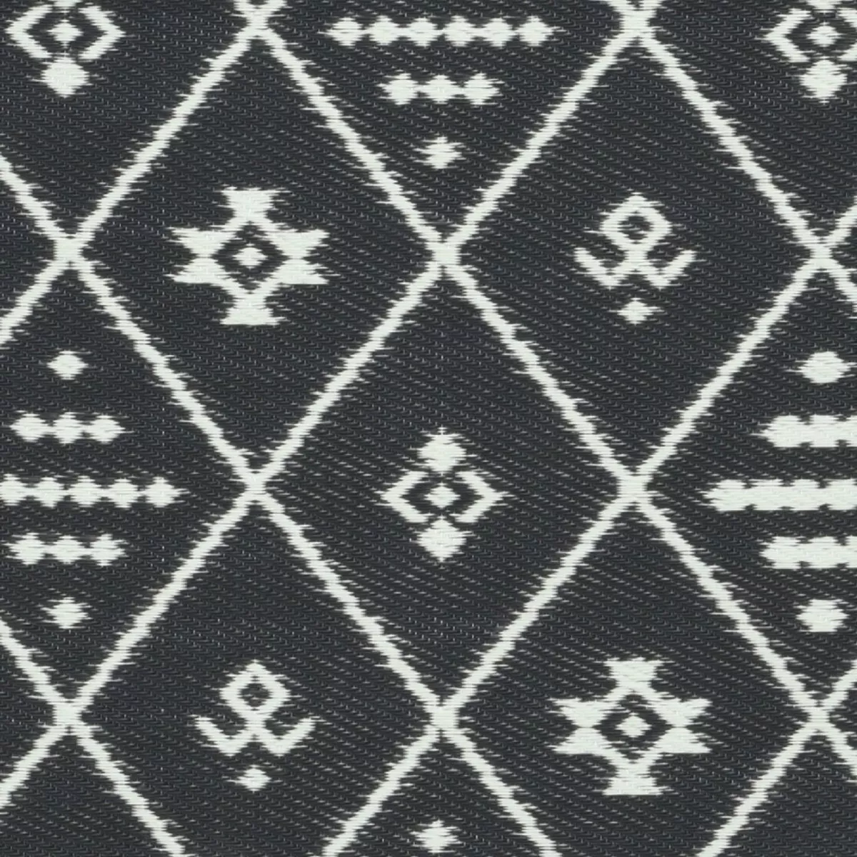 Tapis d'extérieur rectangulaire (180 x 120 cm) Inca Noir - Textile d ...