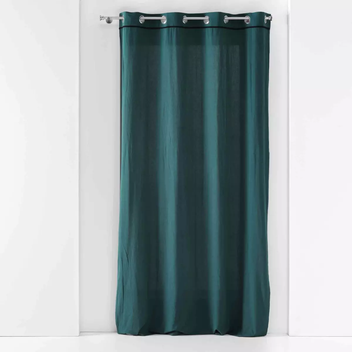 Rideau coton lavé (135 x 240 cm) Linette Bleu pétrole - Rideau ...
