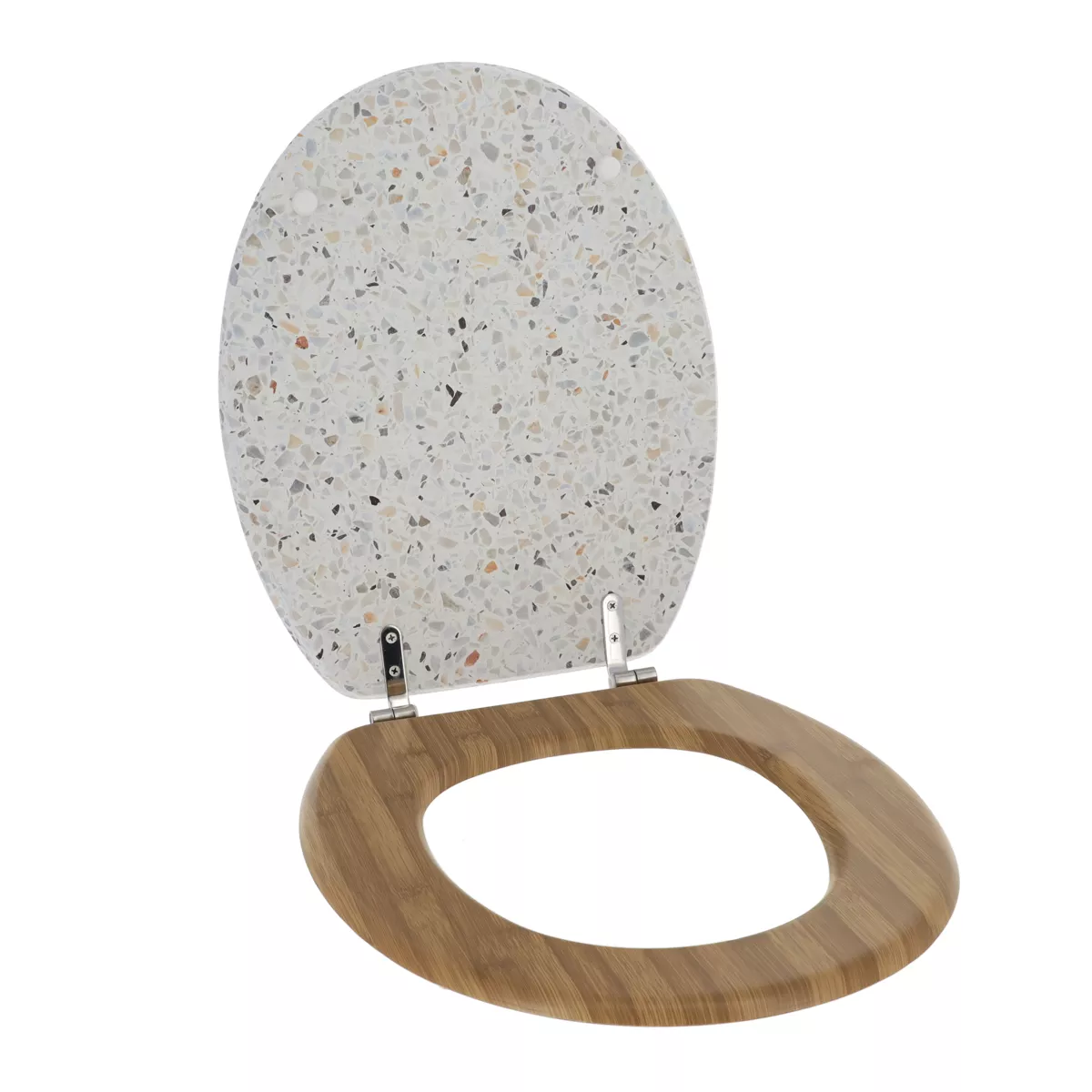 Abattant WC 18 pouces façon Terrazzo - Déco salle de bain - Eminza