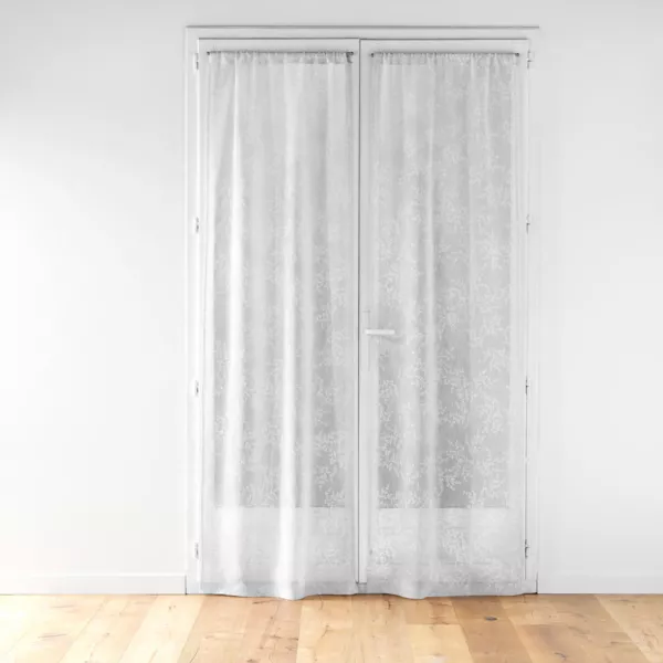 2er Set Gardinen mit Stangendurchzug (70 x 240 cm) Karla Weiß ...