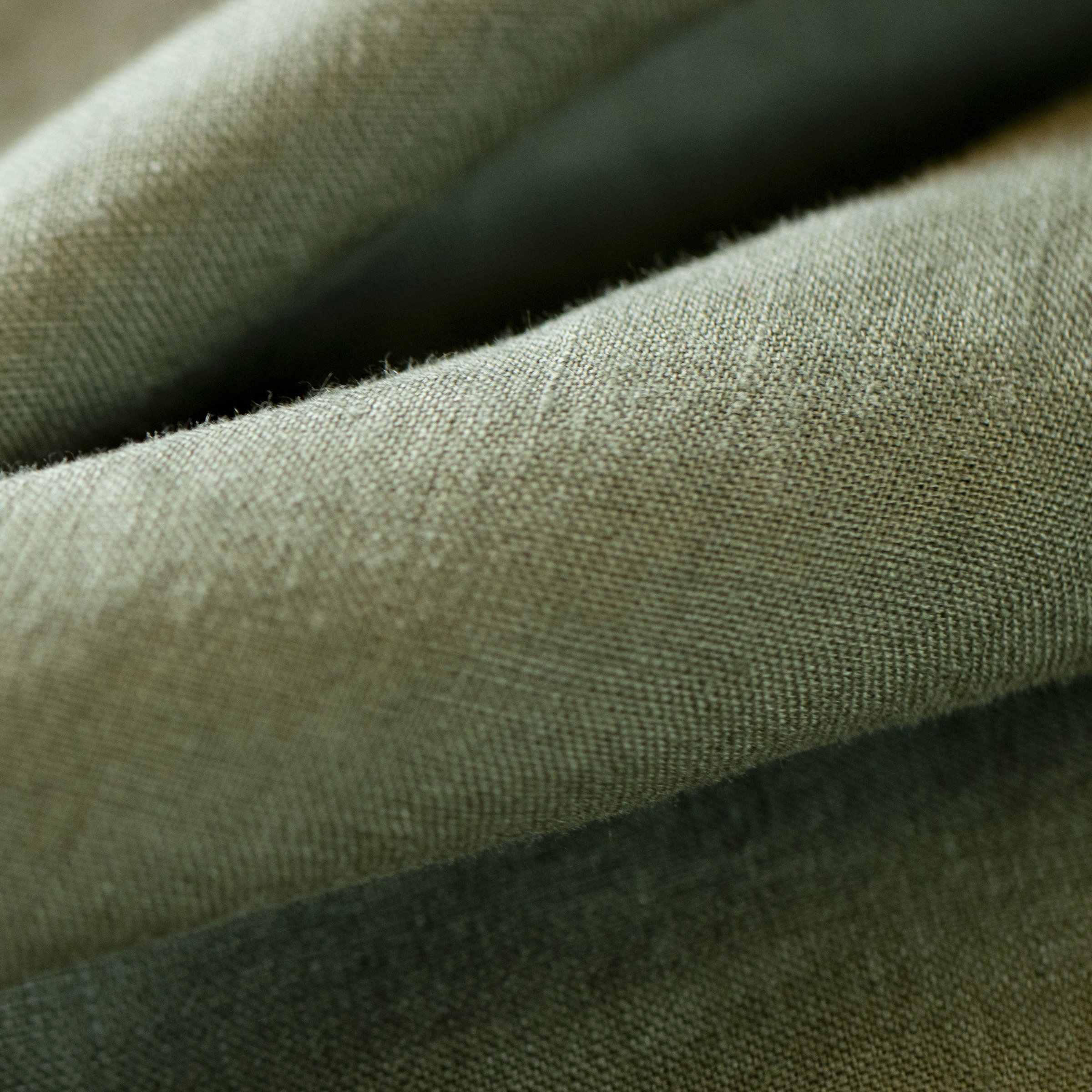 Drap plat lin lavé (270 cm) Louise Vert romarin - Linge de lit - Eminza