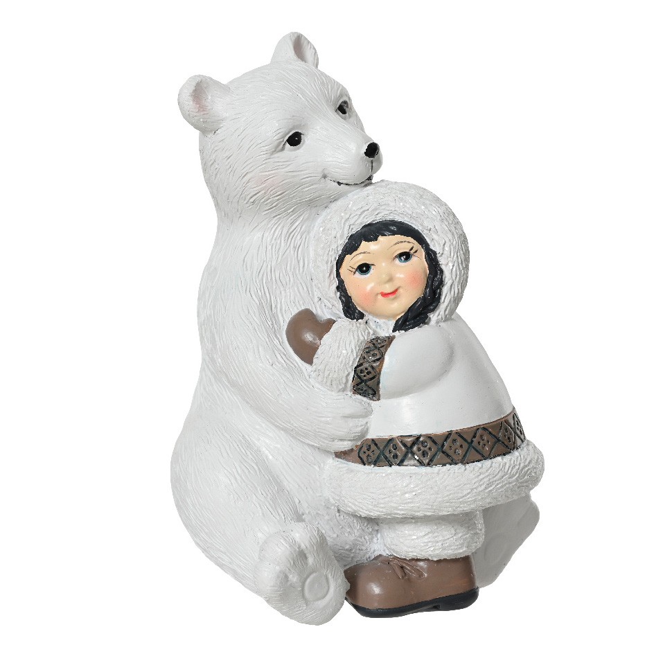 Oso polar decorativo (H16 cm) Esquimal de Nieve Blanco - Decoración ...