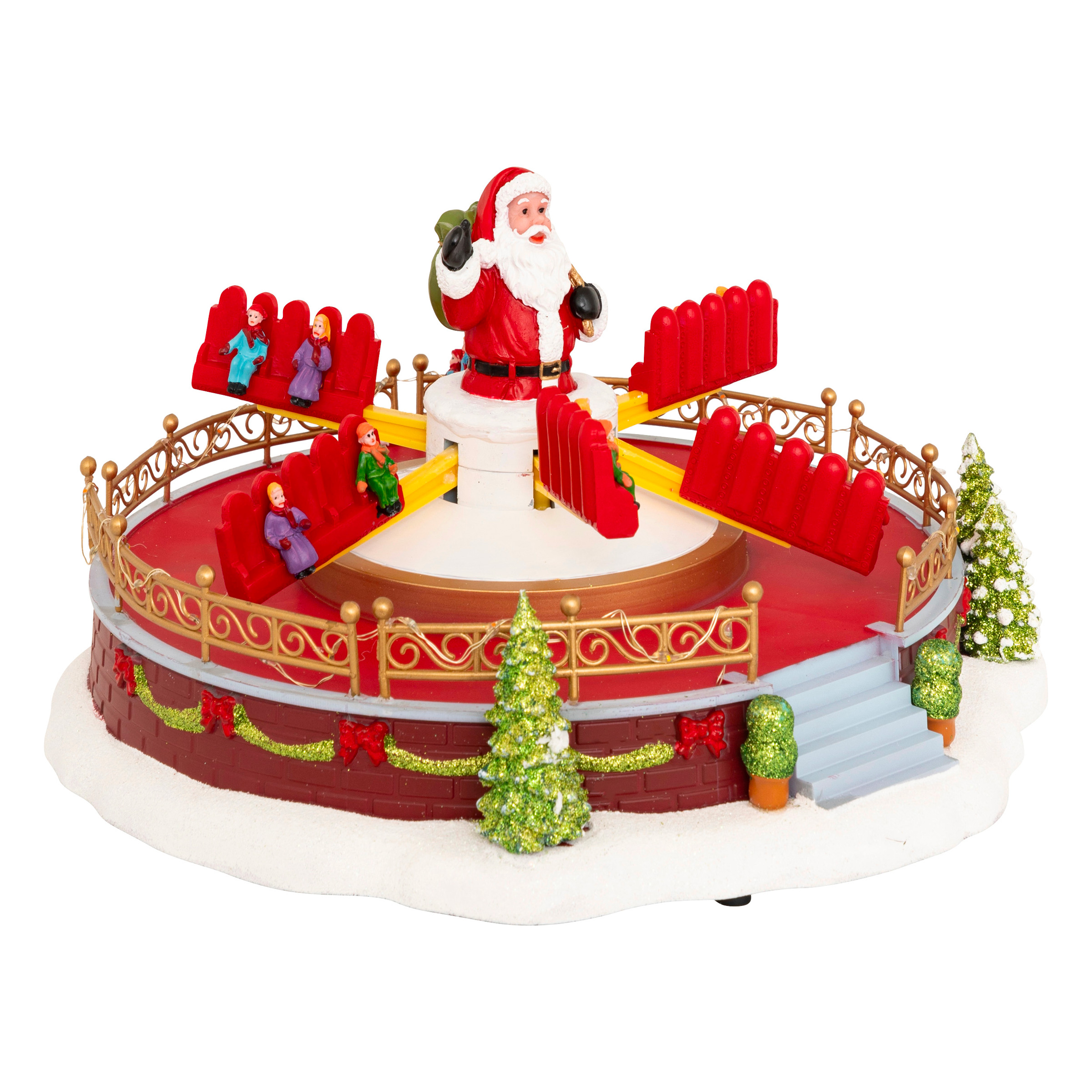Village de Noël musical et animé (H29 cm) Manège à sensation - Village ...